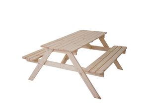 4057651181332 - Biergarten-Garnitur Bergamo Picknick-Set Holz Gastronomie-Qualität massiv 148x150cm