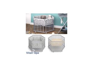 4251421942646 - VITALISPA Laufgitter 6-eckig grau mit Laufgittereinlage Laufstall Krabbelgitter 4251421942646 - VITALISPA Laufgitter 6-eckig grau mit Laufgittereinlage Laufstall Krabbelgitter