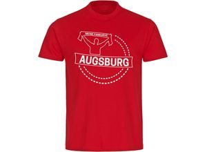 4068859132385 - multifanshop Kinder T-Shirt - Augsburg - Meine Fankurve - Druck weiß - Kind