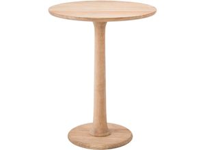 4255716354459 - Beistelltisch rund Farragut massiver Holztisch aus Mindi-Holz handgefertigter Couchtisch für Wohnzimmer und Esszimmer