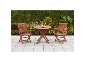 4033662985404 - Gartenmöbelset Cordoba 3tlg Eukalyptus natur 4033662985404 - Gartenmöbelset Cordoba 3tlg Eukalyptus natur