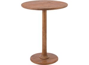 4255716354473 - Beistelltisch rund Farragut massiver Holztisch aus Mindi-Holz handgefertigter Couchtisch für Wohnzimmer und Esszimmer