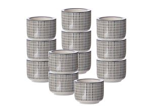 4053532069508 - Teelichthalter Takeo Stripes ø 6 cm 12er Set