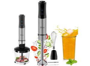 8682744812167 - 5-in-1 Stabmixer Set 12 Geschwindigkeitsstufen Edelstahlgehäuse 1200W