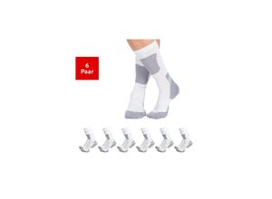 9010497088048 - 6er Pack Allround-Sportsocken hoch unisex   weiß   Größe 39-42