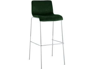 4255716370893 - Barhocker mit Lehne Hover Barstuhl gepolstert mit Samtbezug Tresenstuhl mit Metallgestell Chrom Tresenhocker bis 150 kg belastbar 4255716370893 - Barhocker mit Lehne Hover Barstuhl gepolstert mit Samtbezug Tresenstuhl mit Metallgestell Chrom Tresenhocker bis 150 kg belastbar