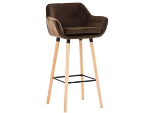 4066708499405 - Barhocker Grande Gestell Holz Samt Grün