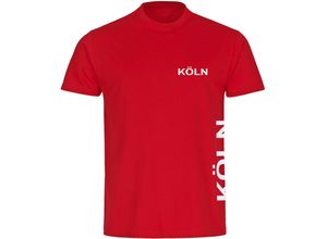 4068859080488 - multifanshop Kinder T-Shirt - Köln - Brust & Seite - Druck weiß - Kind