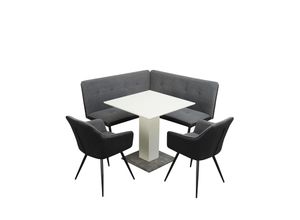 4255701916921 - Sitzgruppe Anthrazit Grau Weiß Joschka