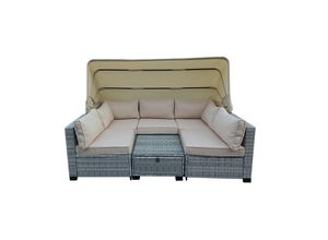 4255701933584 - Outdoor Sofa Eleni Grau Beige
