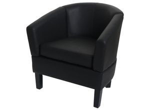 4057651770864 - Lounge-Sessel MCW-O17 Sessel Clubsessel Cocktailsessel MVG-zertifiziert Kunstleder ~ schwarz