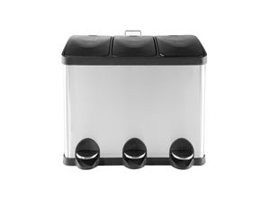 4255701928214 - Mülltrenner 45 Liter Silber Schwarz 4255701928214 - Mülltrenner 45 Liter Silber Schwarz