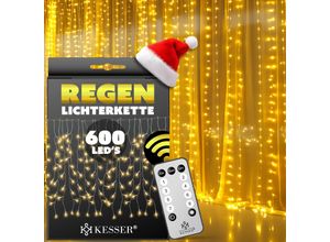 4260663282076 - Regenlichterkette Lichterkette inkl Fernbedienung - 8 Leuchteffekte - Timer - In- & Outdoor Regenkette Deko Weihnachtsbeleuchtung Party Warmweiß   4260663282076 - Regenlichterkette Lichterkette inkl Fernbedienung - 8 Leuchteffekte - Timer - In- & Outdoor Regenkette Deko Weihnachtsbeleuchtung Party Warmweiß