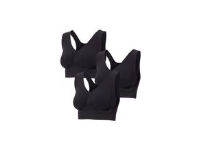 9010497214409 - 3er Pack Sport-BHs   schwarz   Größe M