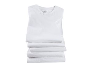 9010497099662 - 5er Pack Herren T-Shirts Rundhals 100% Baumwolle   weiß   Größe XL