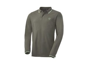 9010497155597 - Herren Langarmpolo Baumwolle   olivgrün   Größe XL