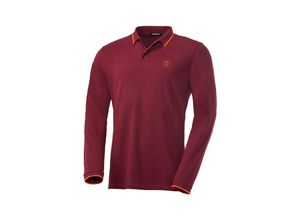 9010497155665 - Herren Langarmpolo Baumwolle   bordeaux   Größe XXXL