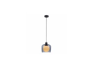 4012248366875 - Pendelleuchte Rauchglas Retro schwarz H 150cm