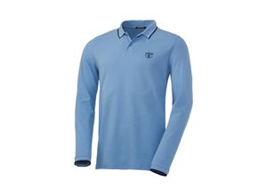 9010497155481 - Herren Langarmpolo Baumwolle   hellblau   Größe L