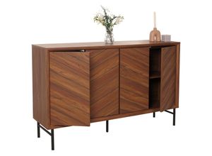 4057651645957 - Sideboard MCW-M50 Schrank Kommode Highboard Anrichte Massiv-Holz Mango 94x151x40cm ~ braun