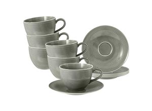 4262517044335 - Milchkaffeetassen mit Untertassen Beat Color Glaze 350 ml 6er Set