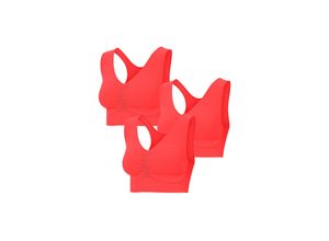 9010497214324 - 3er Pack Sport-BHs   koralle   Größe L