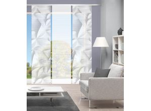 4056751516075 - Schiebegardine VISION FLYNN Gr 1 grau B60cm H260cm Polyester Gardinen SETSCHIEBEVORHANGBAMBUSDIGITALDRUCK