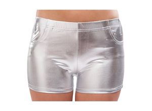 4260362029842 - Hotpants aus Stretchlack silber