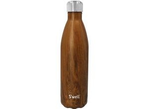5057982096175 - Isolierflasche SWELL Swell Topaz braun (teakholz) H31cm Edelstahl Trinkflaschen 750 ml