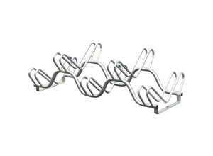 3234640032047 - Fahrrad-Ständer auf 2 Ebenen nebeneinander 5 Stellplätze Metalloptik