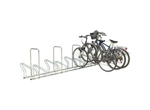 3234640056708 - Fahrradständer auf 2 Ebenen nebeneinander 8 Stellplätze Metalloptik