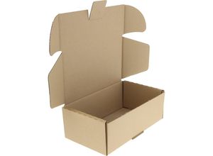 4251924701559 - terra Klappbox 1-wellig braun Innenmaße 270 x 160 x 100 mm VE 25 Stk ab 10 VE 4251924701559 - terra Klappbox 1-wellig braun Innenmaße 270 x 160 x 100 mm VE 25 Stk ab 10 VE