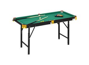 4255633566683 - SPORTNOW Billardtisch 46ft klappbar 140 x 63 x 55-75cm Tischbillard mit Zubehör