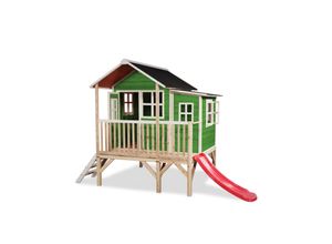 8718469468225 - Exit Toys Spielhaus Loft Grün ca 280 x 200 x 225 cm