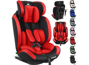 4255598360081 - KIDIZ® Autokindersitz Premium Kinderautositz Gruppe 1+2+3 9-36 kg 5-Punkt-Sicherheitsgurt Autositz Kindersitz Einstellbare Kopfstütze Mitwachsende Sitzerhöhung 1-12 Jahre Stabil und Sicher