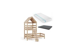4251421965058 - Kinderbett Teddy 90x200cm mit Matratze Spielbett Jugendbett Spielturm VitaliSpa 4251421965058 - Kinderbett Teddy 90x200cm mit Matratze Spielbett Jugendbett Spielturm VitaliSpa
