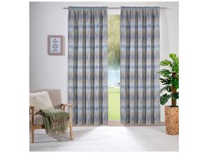 4005385843415 - Vorhang WECKBRODT Kilian blau (blau grau) B140cm H245cm Polyester Gardinen Gardine Store Dekoschal blickdicht
