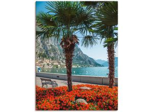4057738112594 - Wandbild ARTLAND Gardasee Limone sul Bilder Gr B H 45 cm x 60 cm Leinwandbild Europa 1 St bunt Bild Kunstdruck Kunstdrucke Bilder als Alubild Leinwandbild Wandaufkleber oder Poster in versch Größen