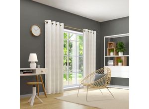 4006470491986 - Vorhang NEUTEX FOR YOU Grado Eco Gardinen Gr 245 cm Ösen 146 cm weiß (wollweiß) Ösen nachhaltig