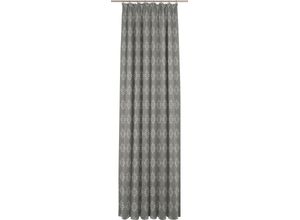 4004567195410 - Vorhang ADAM Romantic Puligny Light Gr 1 grau (dunkelgrau) B145cm H145cm Jacquard Baumwolle (Bio-Baumwolle) Gardinen Romantic Puligny Light aus 100% Bio-Baumwolle Kräuselband