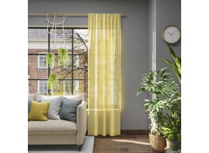 4006470481659 - Vorhang NEUTEX FOR YOU Libre-ECO Gardinen Gr 245 cm Stangendurchzug 142 cm gelb Stangendurchzug Nachhaltig