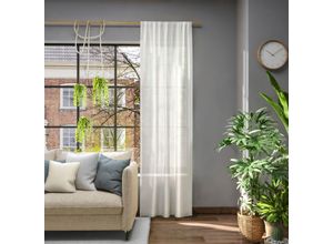 4006470481727 - Vorhang NEUTEX FOR YOU Libre-ECO Gardinen Gr 245 cm Stangendurchzug 142 cm beige (creme) Stangendurchzug Nachhaltig