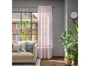 4006470481673 - Vorhang NEUTEX FOR YOU Libre-ECO Gardinen Gr 245 cm Stangendurchzug 142 cm lila (flieder) Stangendurchzug Nachhaltig