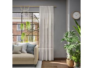 4006470481734 - Vorhang NEUTEX FOR YOU Libre-ECO Gardinen Gr 245 cm Stangendurchzug 142 cm braun (leder) Stangendurchzug Nachhaltig