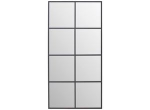 9010585456889 - Wandspiegel Schwarz Metall Glas Holzwerkstoff rechteckig 90x180x3 cm Bsci senkrecht und waagrecht montierbar 9010585456889 - Wandspiegel Schwarz Metall Glas Holzwerkstoff rechteckig 90x180x3 cm Bsci senkrecht und waagrecht montierbar