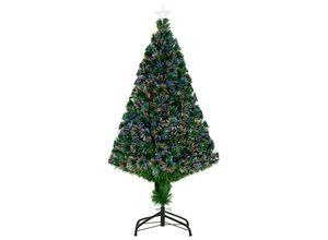 4250871202706 - Homcom - Weihnachtsbaum künstlicher Christbaum Tannenbaum Lichtfaser led Baum mit Metallständer Glasfaser-Farbwechsler grün 120 cm - Grün 4250871202706 - Homcom - Weihnachtsbaum künstlicher Christbaum Tannenbaum Lichtfaser led Baum mit Metallständer Glasfaser-Farbwechsler grün 120 cm - Grün