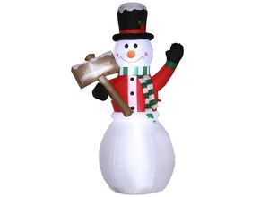 4251774995016 - Aufblasbarer Schneemann 180 cm mit Schild Aufblasbare Weihnachtsdekoration mit LED Licht Weihnachtsdeko Wasserdichter Weihnachtsfiguren IP44 4251774995016 - Aufblasbarer Schneemann 180 cm mit Schild Aufblasbare Weihnachtsdekoration mit LED Licht Weihnachtsdeko Wasserdichter Weihnachtsfiguren IP44