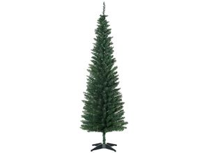 4250871260409 - Künstlicher Weihnachtsbaum 18 m Schmaler Christbaum mit Ständer 390 Äste Zerlegbar Weihnachtsdeko Kunststoff Tanne Grün Ø55 x 180 cm - Homcom