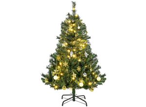 4250871200474 - Künstlicher Weihnachtsbaum mit 80 LEDs grün 75 x 120 cm (ØxH) Tannenbaum Christbaum LED Xmas tree Weihnachtsdeko