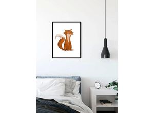 4055065154744 - Bild KOMAR Cute Animal Fox bunt (farbe bild(er) bunt) B40cm H50cm Papier Holz Bilder Wandbild zur Dekoration - ohne Rahmen